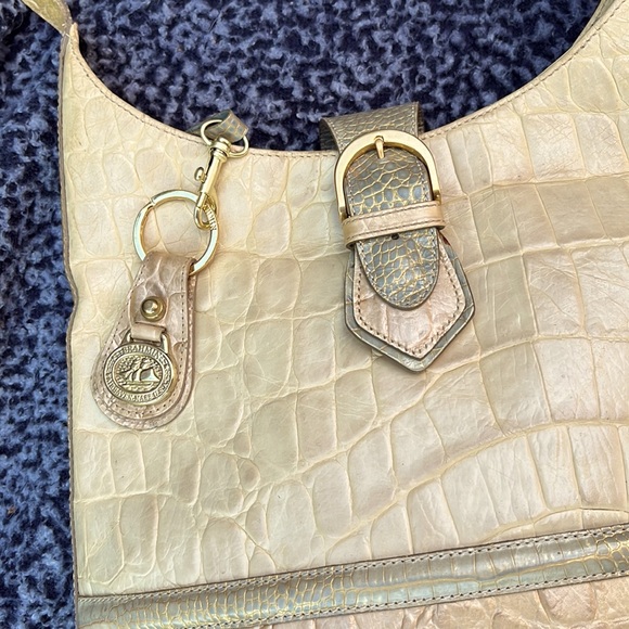 Brahmin | Bags | Brahmin Tricolor Croc Embossed Hobo With Key Chain ...